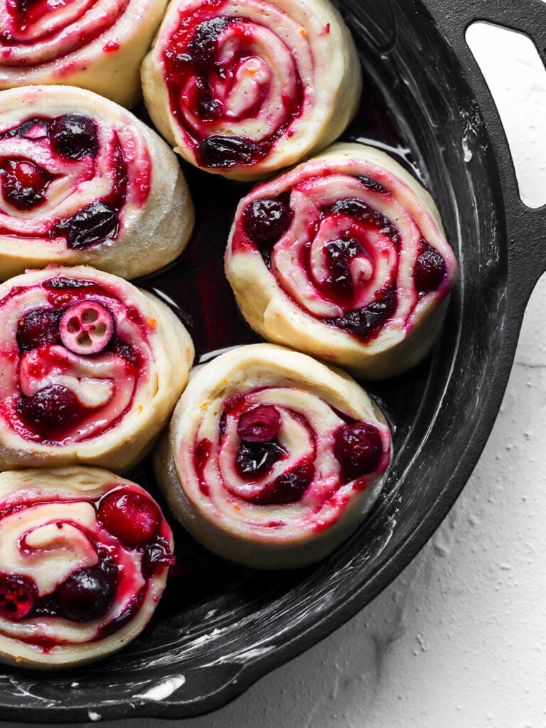 Vegan Cranberry Orange Sticky Buns - ShortGirlTallOrder