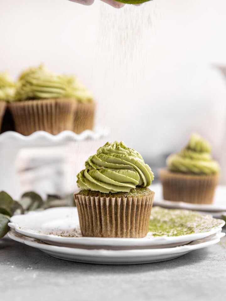 Vegan Matcha Green Tea Cupcakes - ShortGirlTallOrder