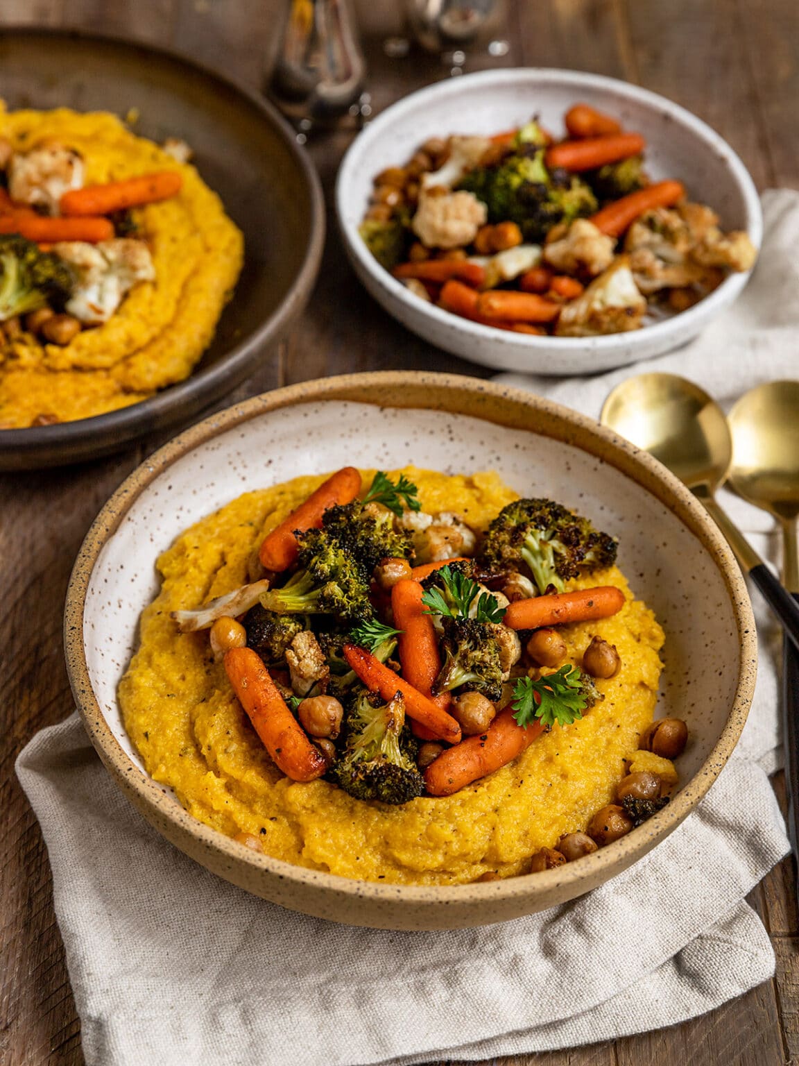 Vegan Polenta with Balsamic Roasted Vegetables & Chickpeas ...