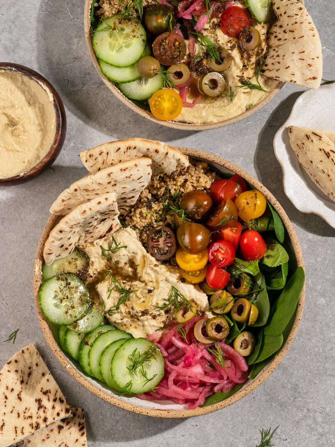 Mediterranean Hummus Bowls - ShortGirlTallOrder