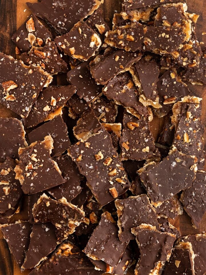 Chocolate Toffee Matzo Crack - ShortGirlTallOrder