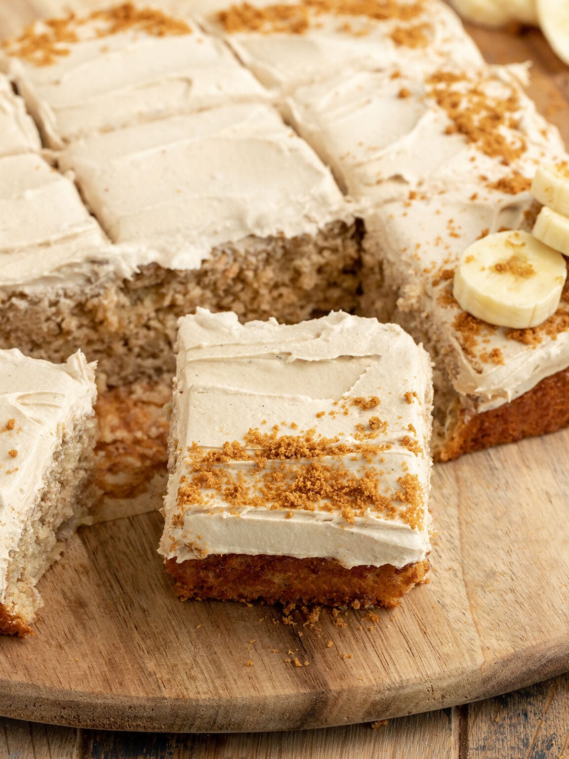 Vegan Banana Cake & Cookie Butter Frosting - ShortGirlTallOrder