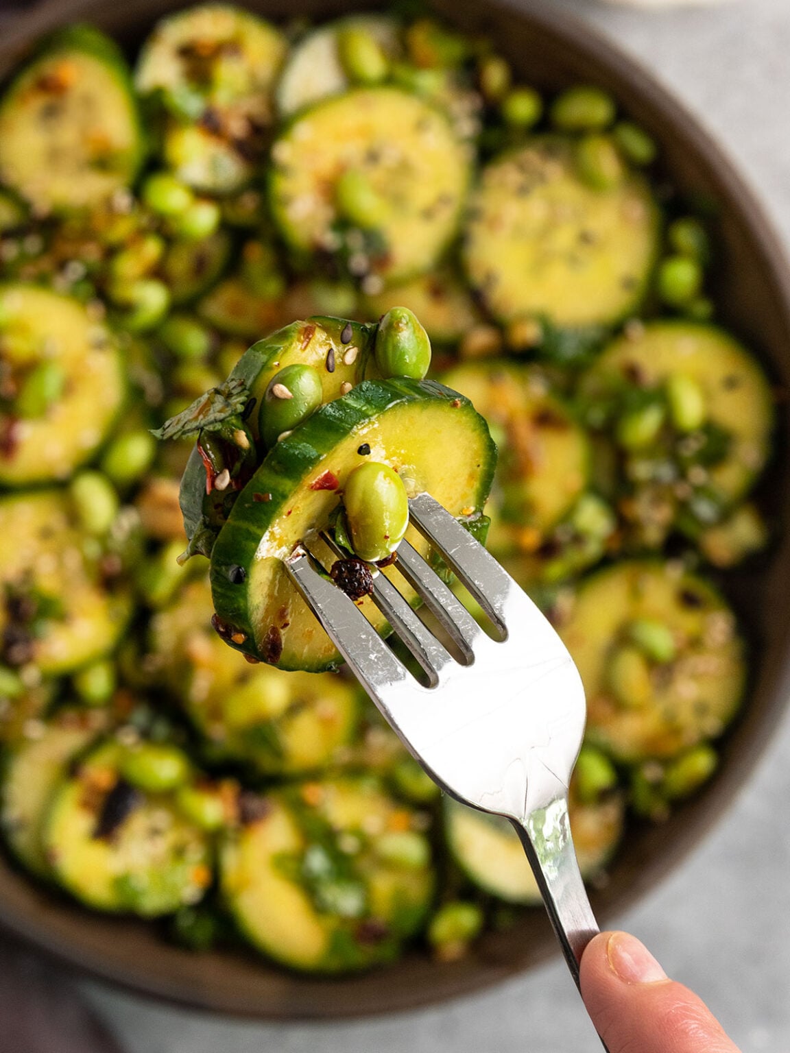 Cucumber Edamame Salad - ShortGirlTallOrder