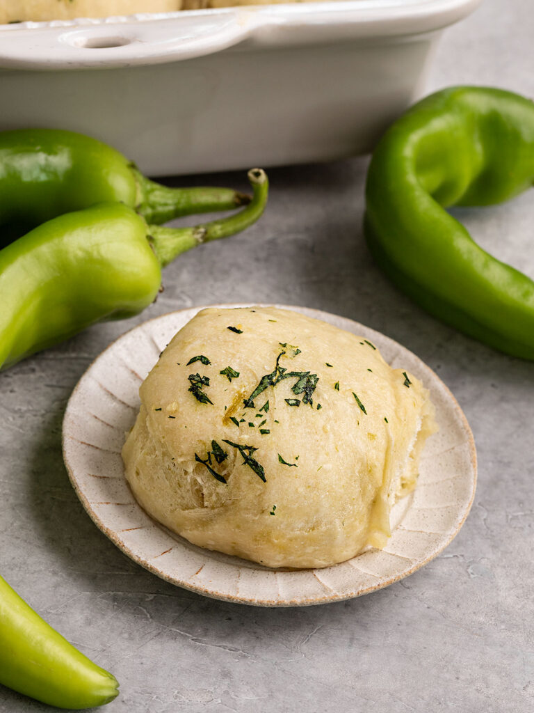 Vegan Green Chile Garlic Rolls - ShortGirlTallOrder