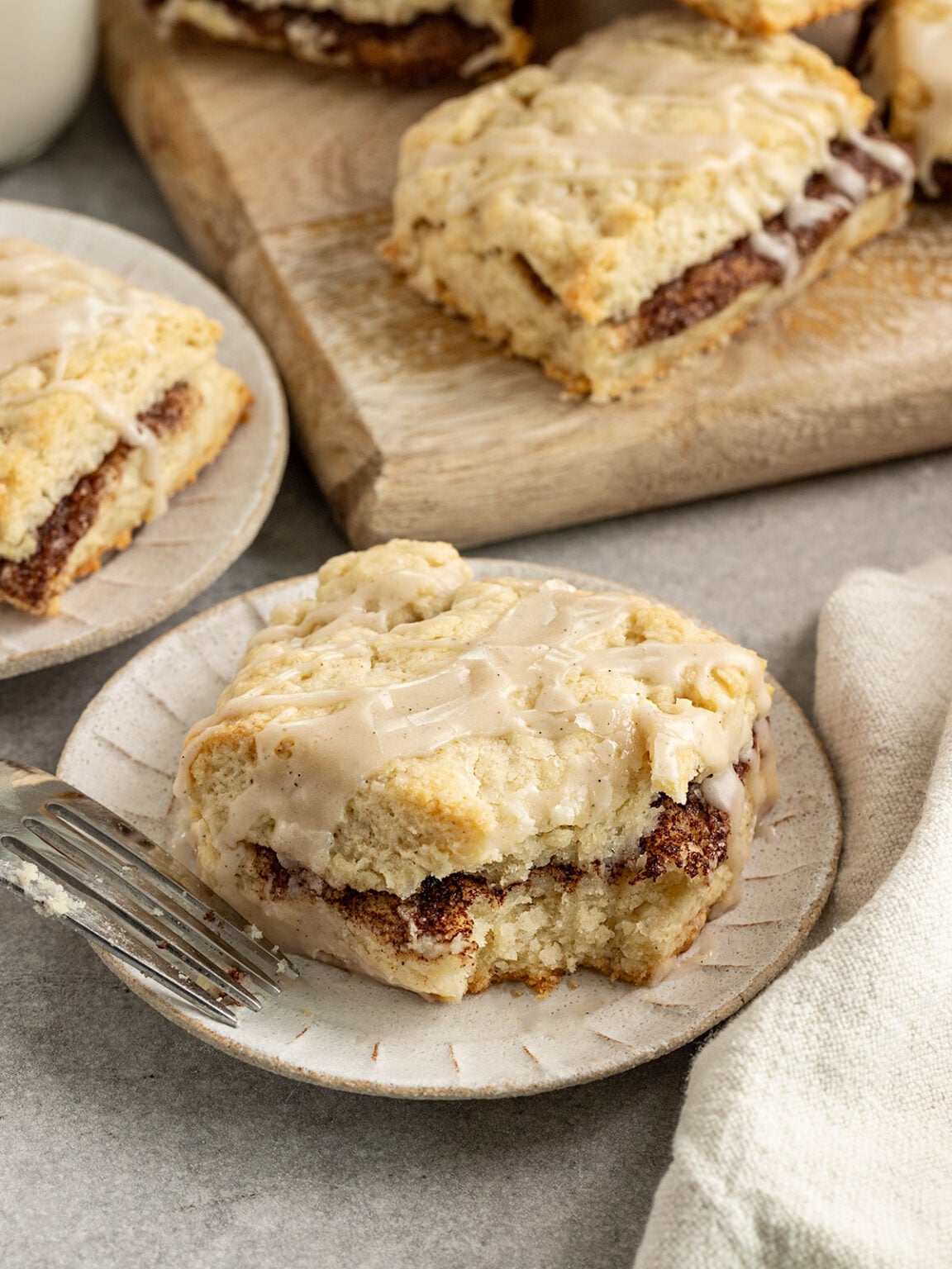 Vegan Cinnamon Roll Scones - ShortGirlTallOrder